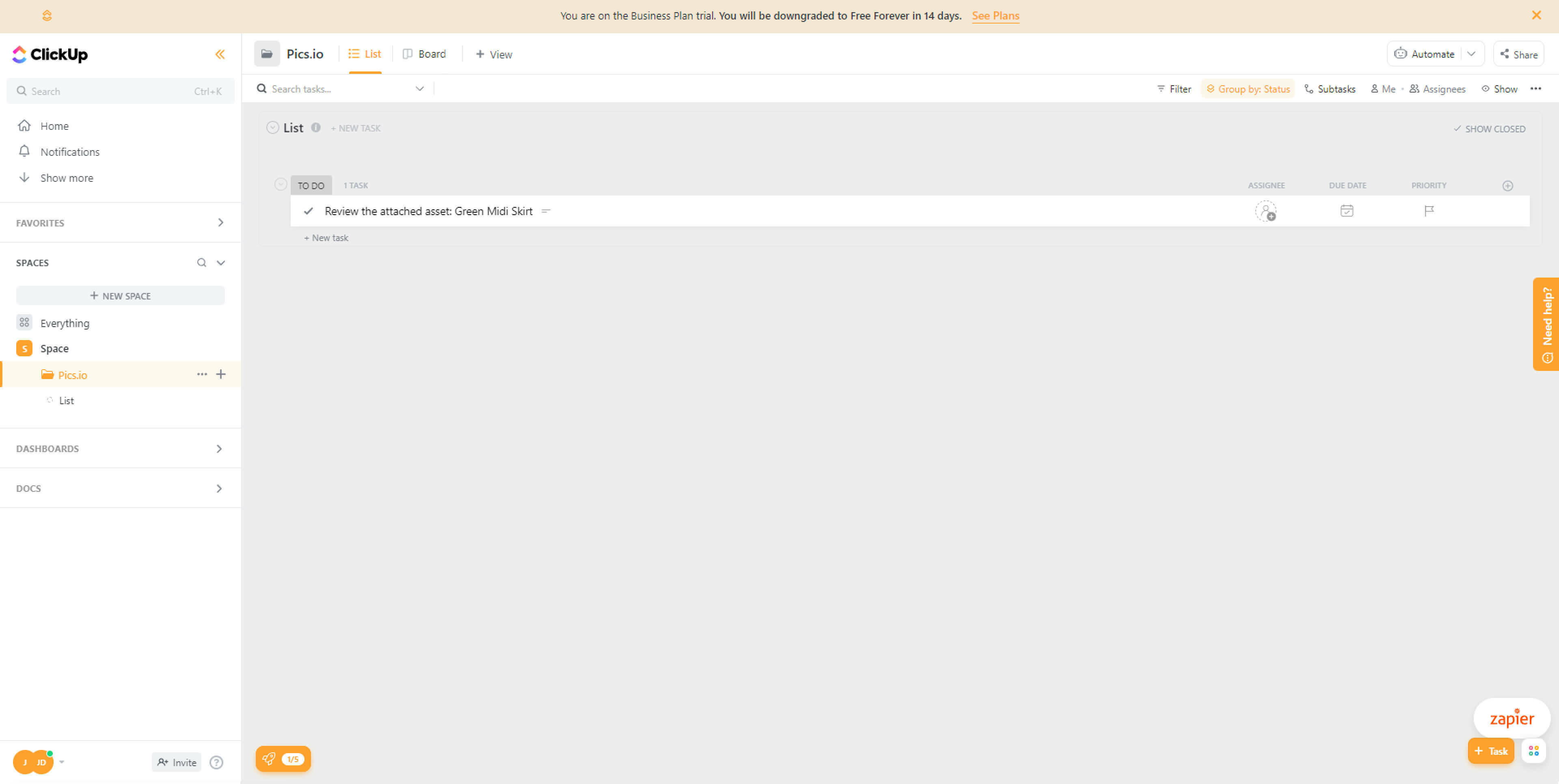 Digital Asset Management (DAM) Integrated with ClickUp - Pics.io