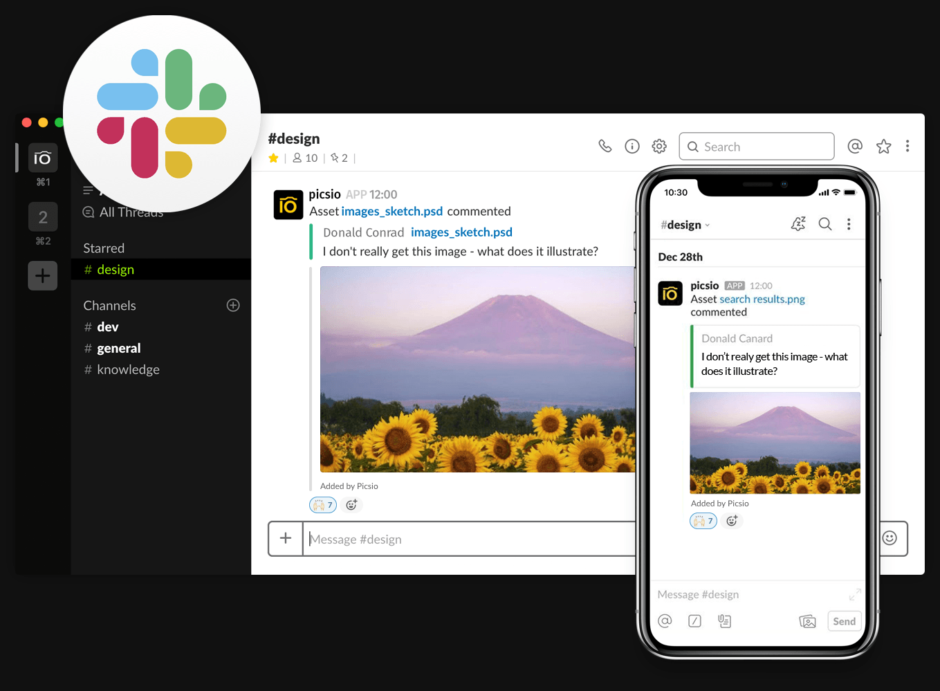 Digital Asset Management (DAM) Integrated with Slack - Pics.io