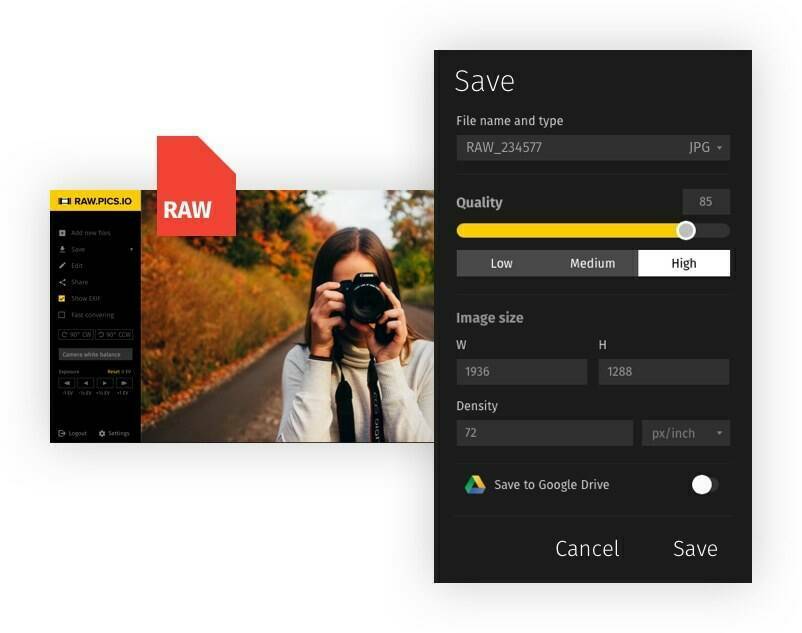  1 Online Image Converter Raw pics io